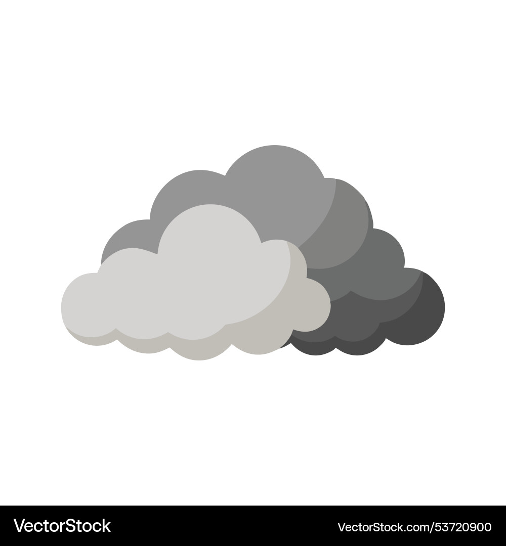 Contrasting misty cloud textures isolated flat Vector Image