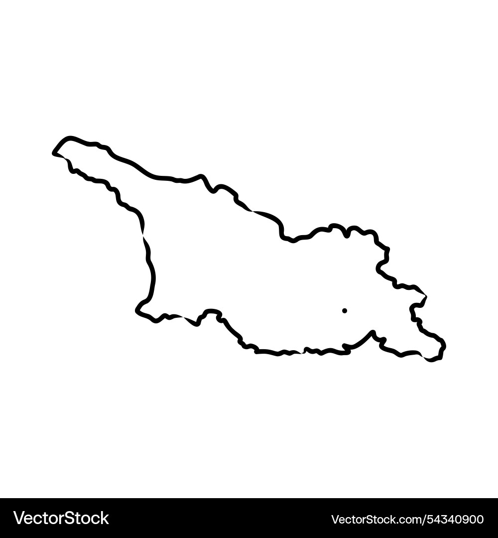 Doodle map of georgia sketch Royalty Free Vector Image