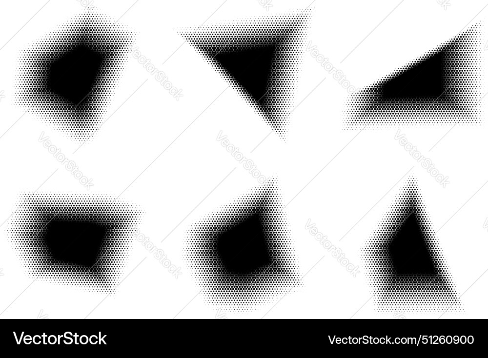 Halftone hexagon pattern reprographic technique Vector Image