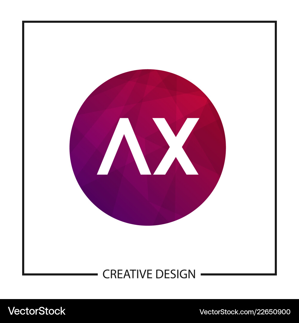 Initial letter ax logo template design Royalty Free Vector