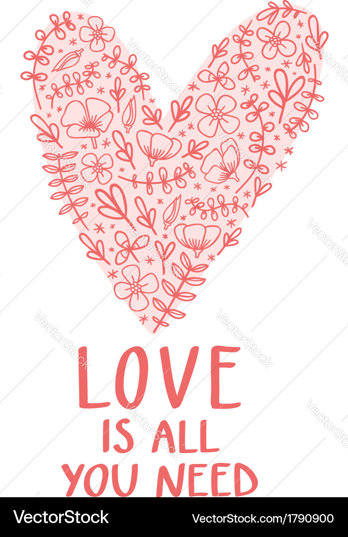 Love is all you need Royalty Free Vector Image