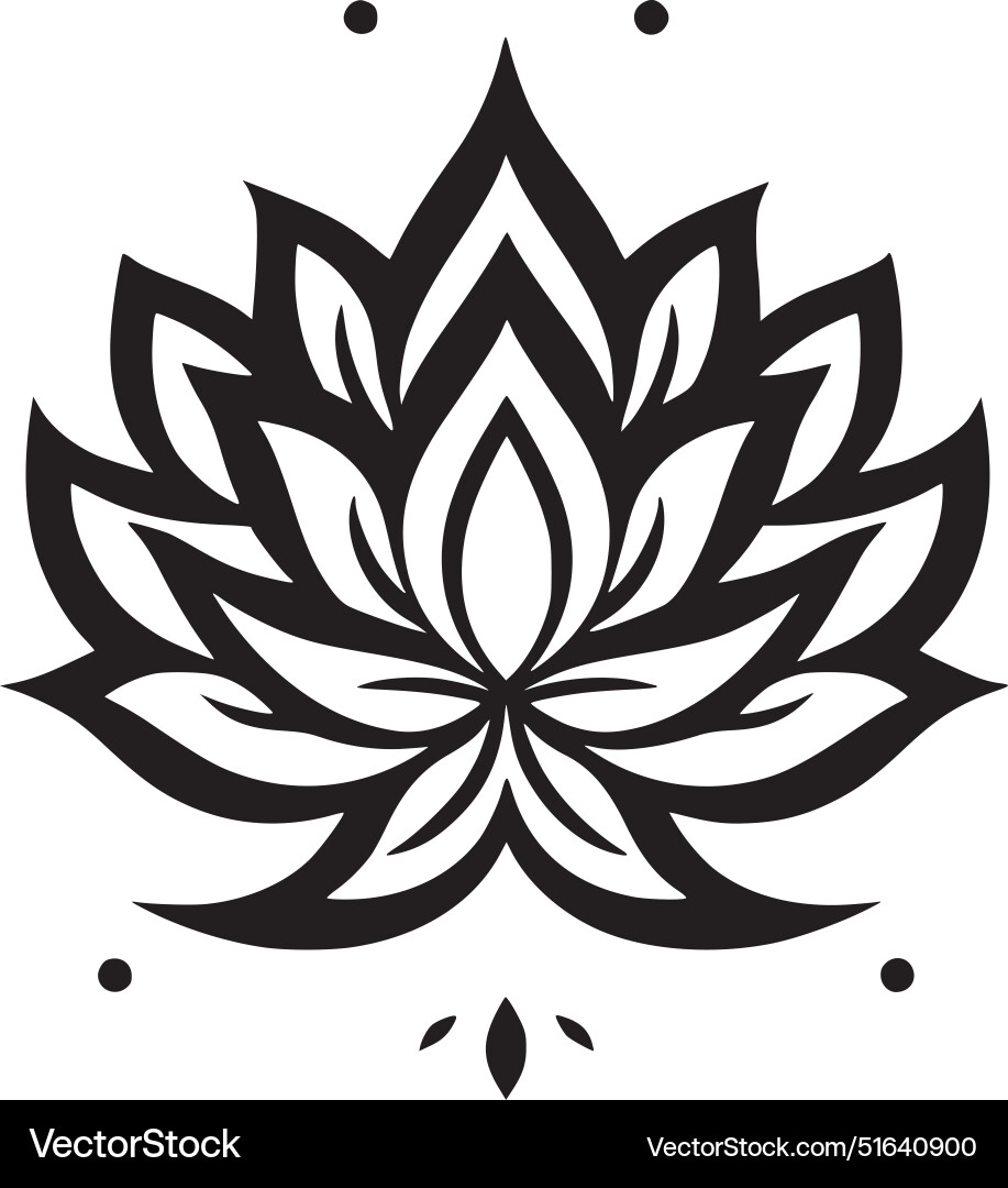 Mandala - minimalist and flat logo Royalty Free Vector Image