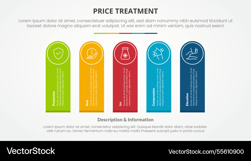 Price treatment therapy infographic concept Vector Image