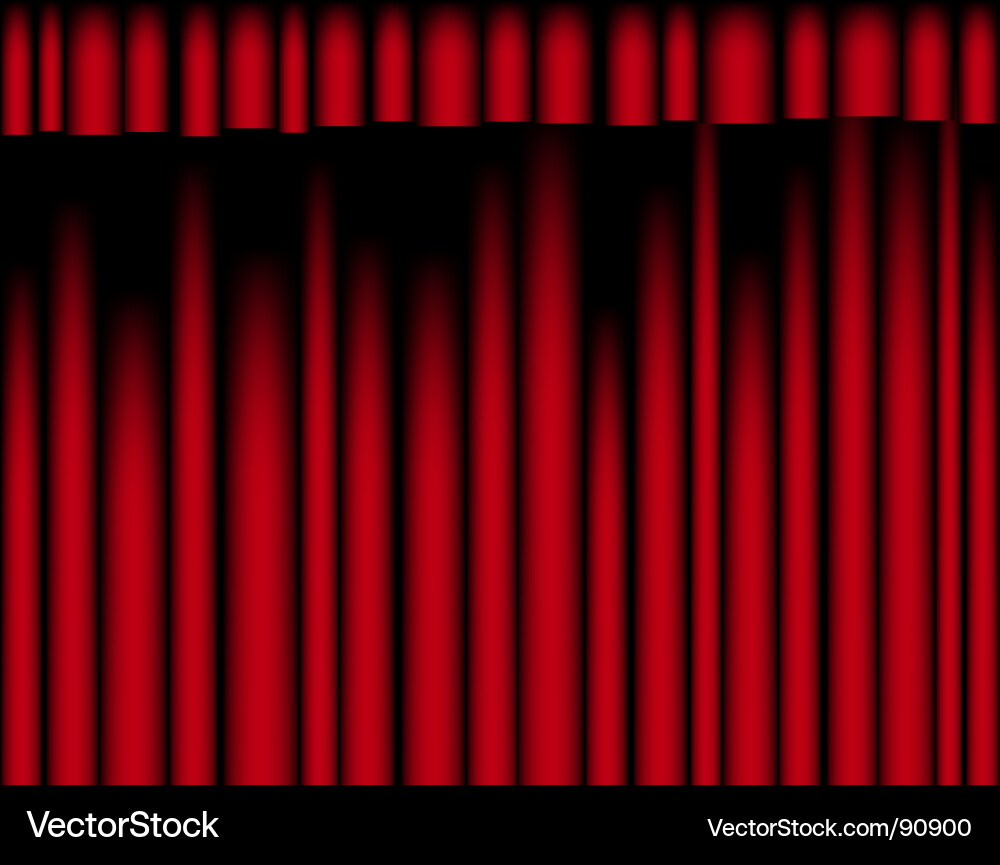 Red curtain Royalty Free Vector Image - VectorStock