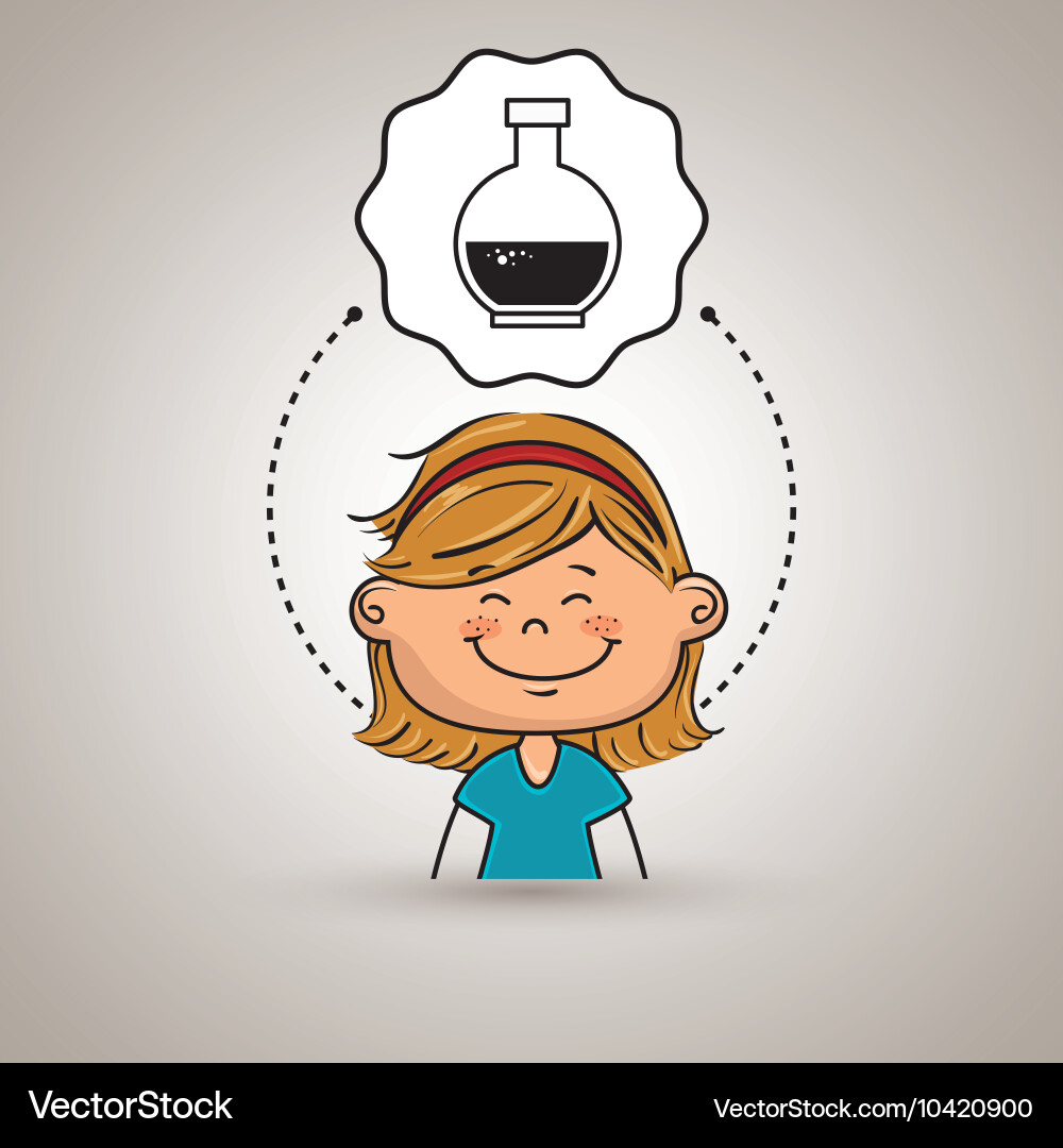 Student girl study icon Royalty Free Vector Image