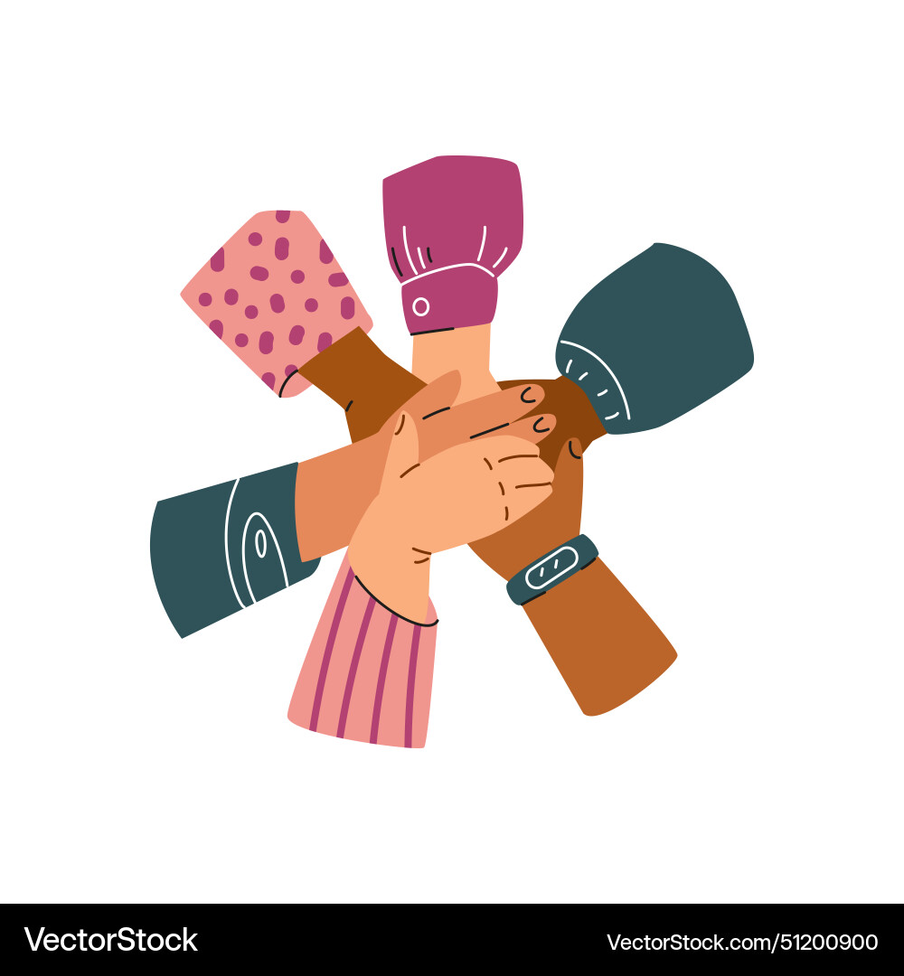 Unity and support through an of Royalty Free Vector Image