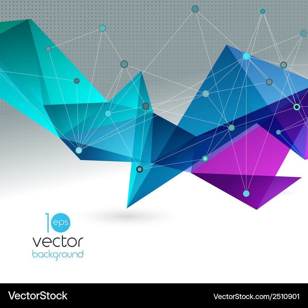 Abstract geometric background with triangle Vector Image
