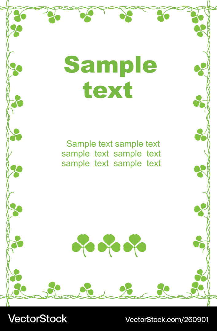 Blank clover Royalty Free Vector Image - VectorStock