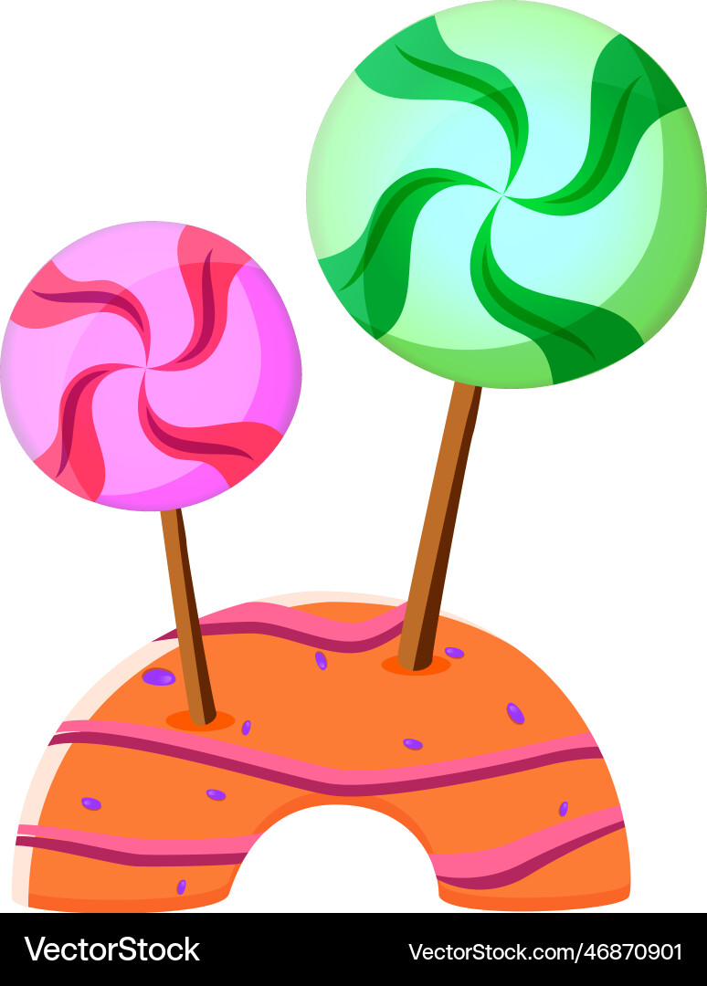 Candy land element Royalty Free Vector Image - VectorStock