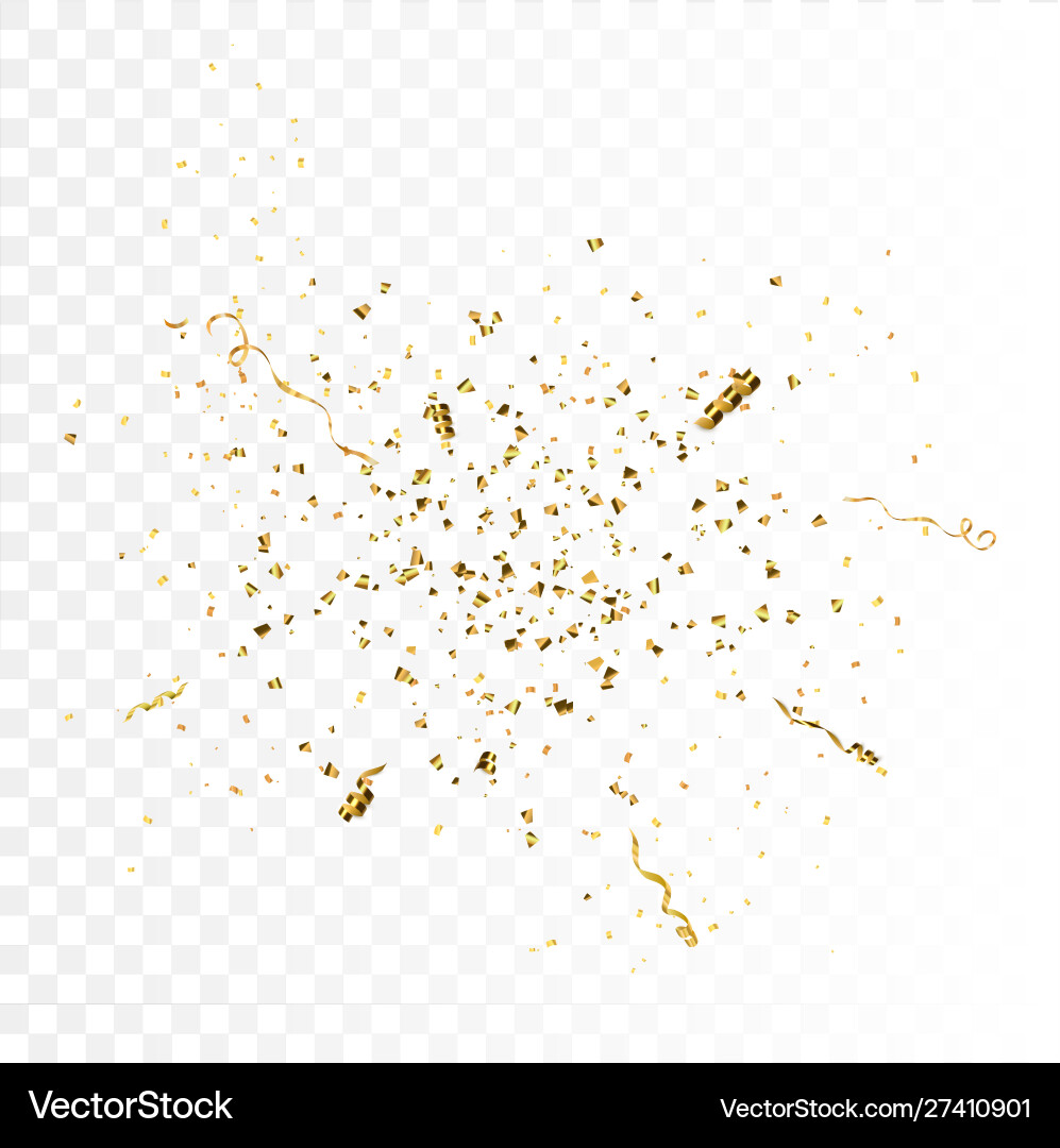 Gold confetti background Royalty Free Vector Image