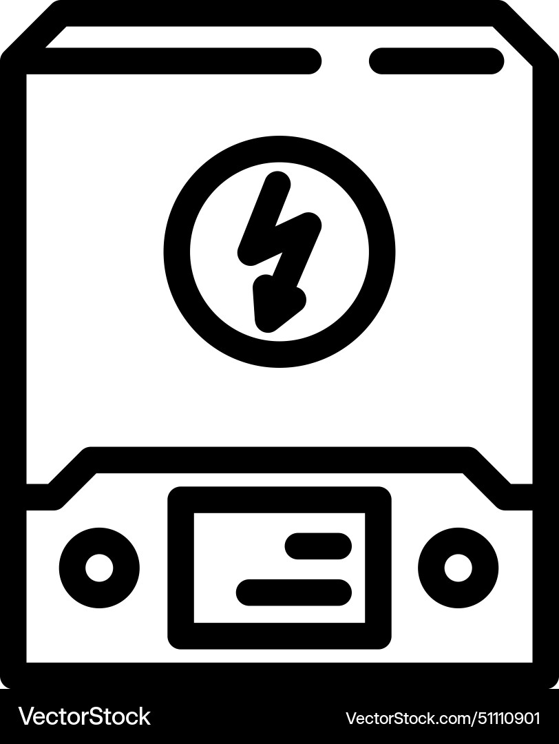 Inverter solar panel line icon Royalty Free Vector Image Inverter solar panel line icon Royalty Free Vector Image