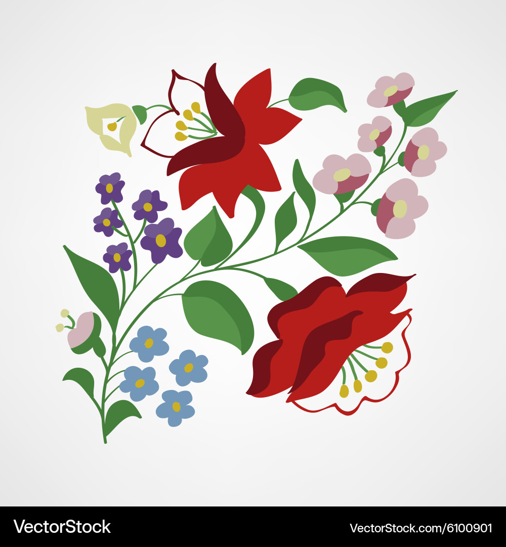 Little hungarian folk embroidery pattern Vector Image