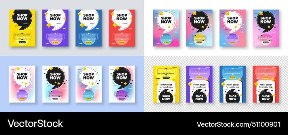 Shop now symbol special offer sign poster Vector Image