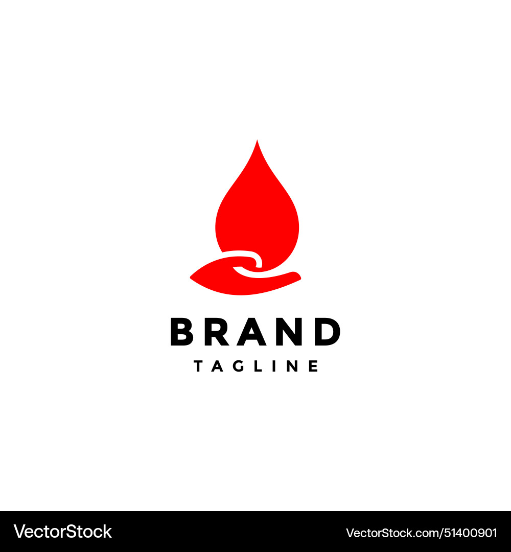 Simple blood donation symbol logo design Vector Image