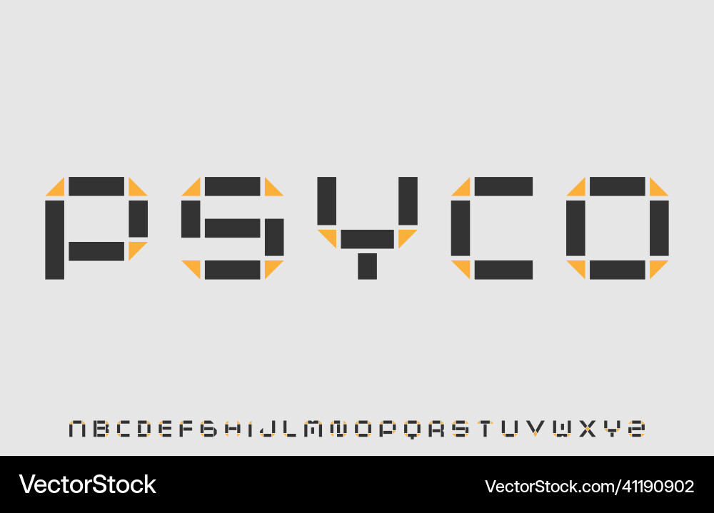 A to z capital letter font Royalty Free Vector Image