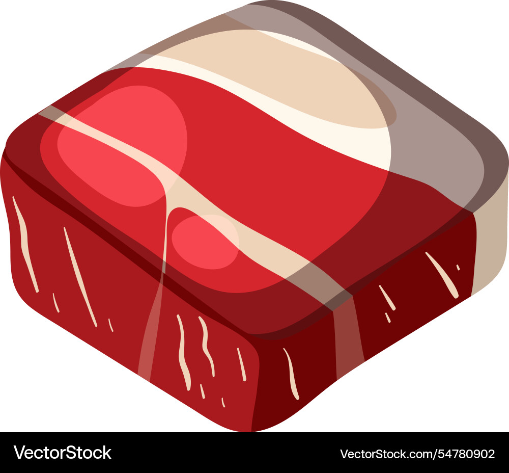 Art of a raw meat cut Royalty Free Vector Image