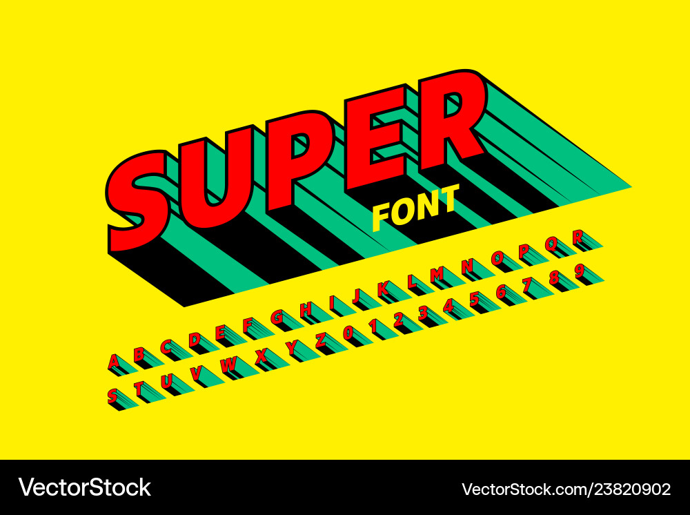 Comics style font alphabet letters and numbers Vector Image