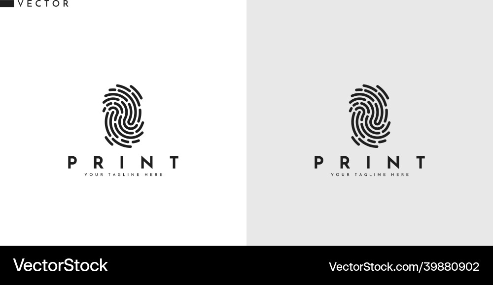 Fingerprint logo Royalty Free Vector Image - VectorStock