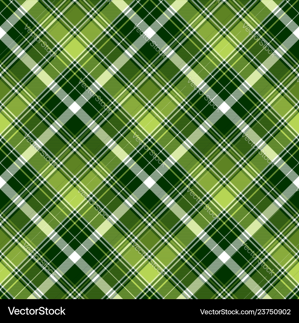 Green Irish Diagonal Plaid Pattern Royalty Free Vector Image