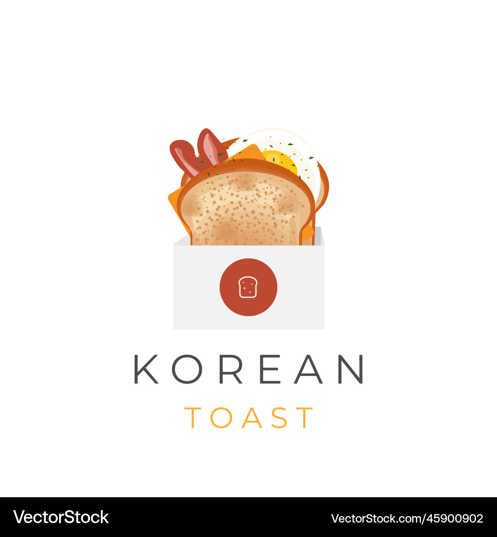 Korean toast logo Royalty Free Vector Image - VectorStock