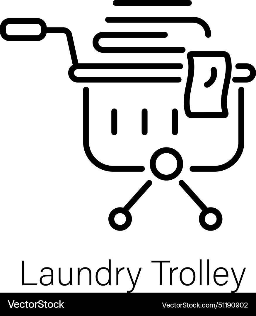 Laundry trolley Royalty Free Vector Image - VectorStock