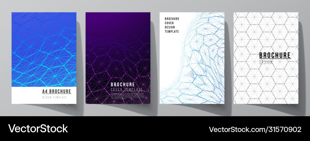 Layout a4 format cover mockups design Royalty Free Vector