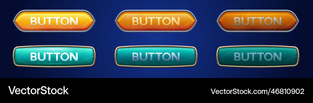 Medieval ui game button frame sprite for animation