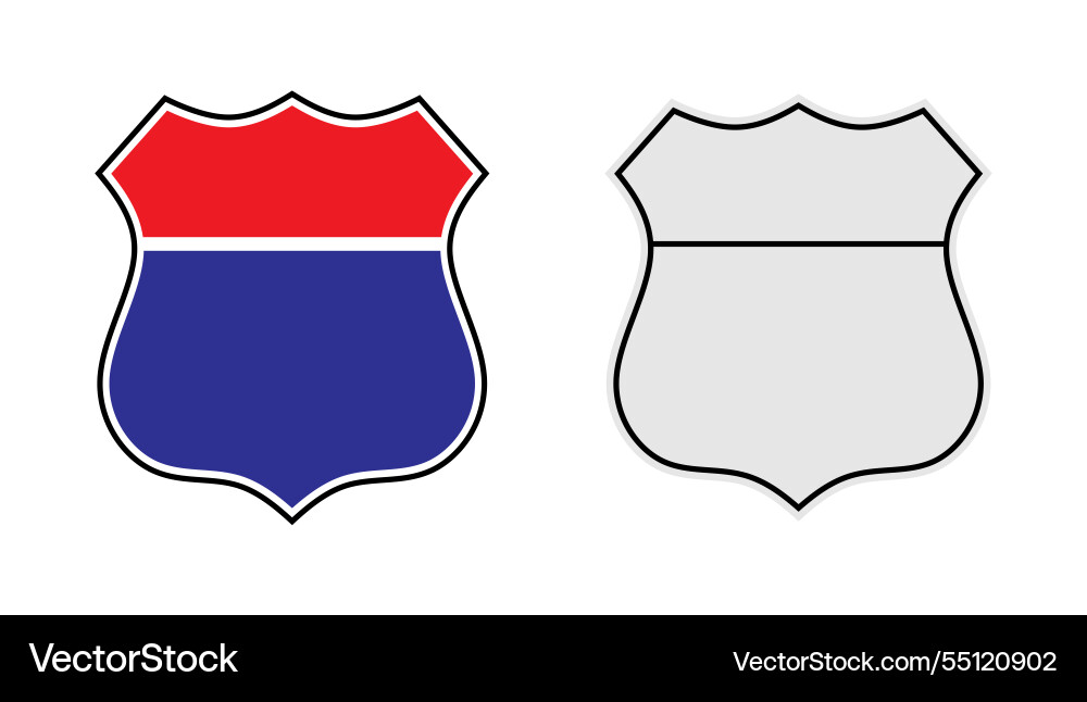 Us route signs road Royalty Free Vector Image - VectorStock