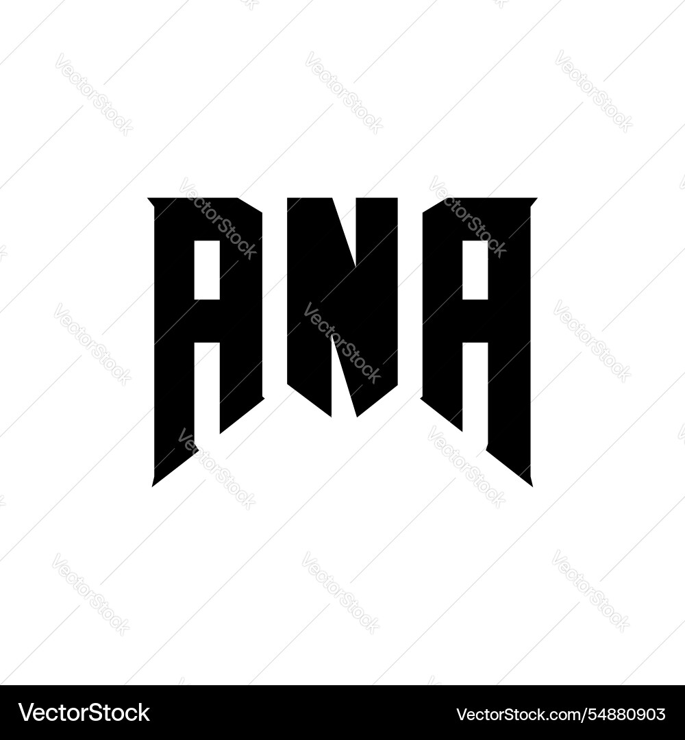 Ana letter logo design for technology company Vector Image