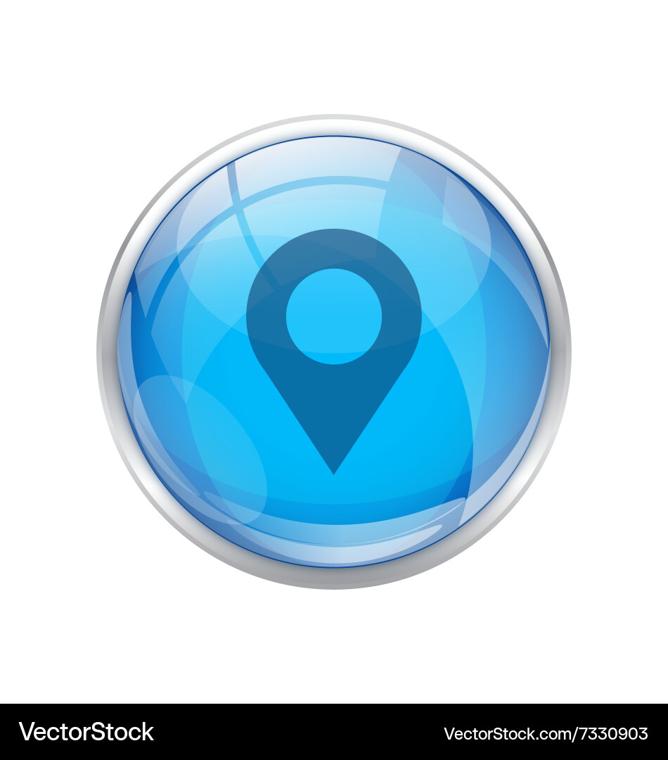 Blue location icon Royalty Free Vector Image - VectorStock