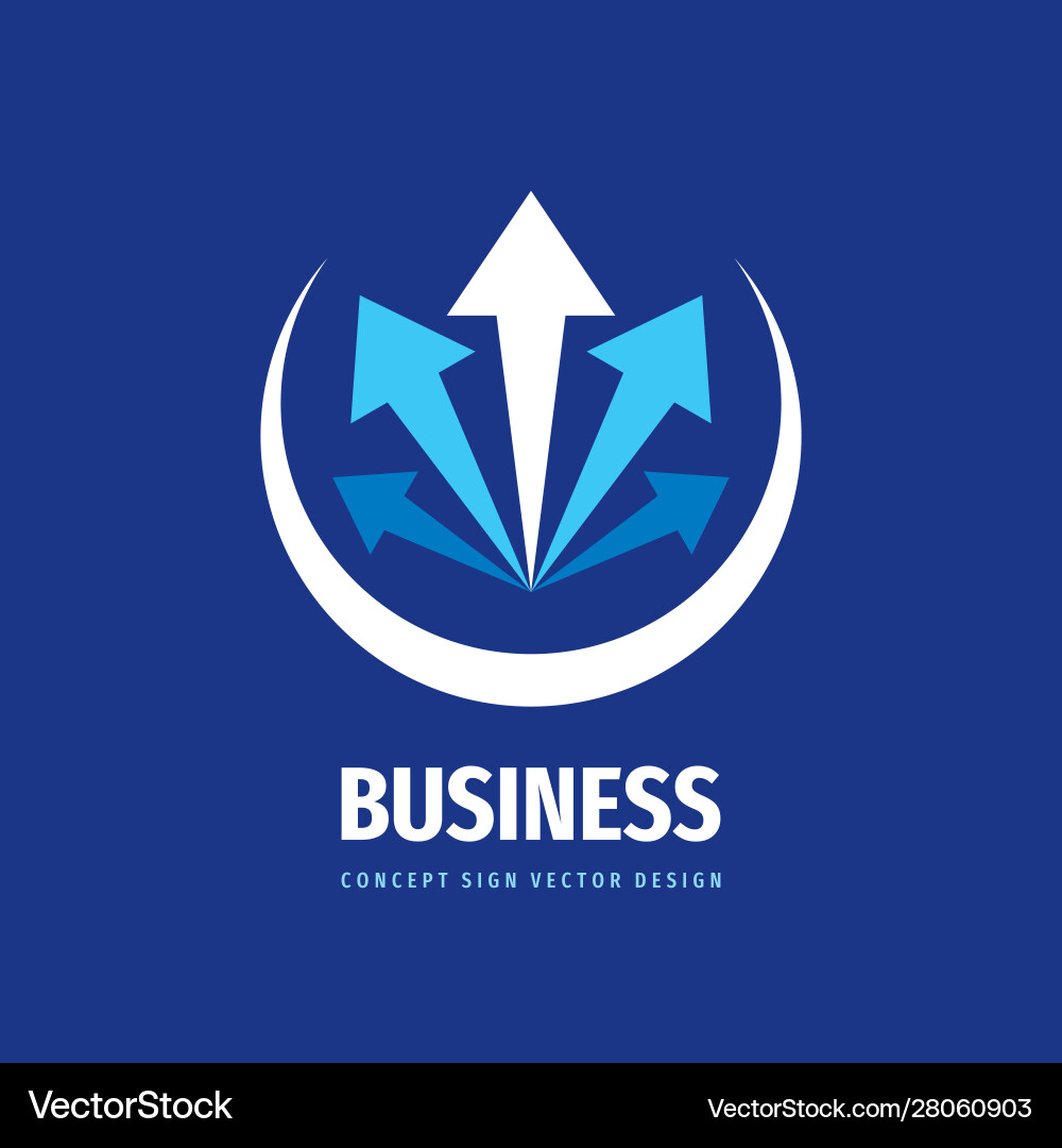 Business trend concept logo design development Vector Image