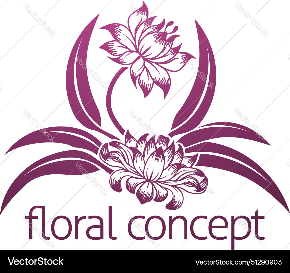 Flower floral design Royalty Free Vector Image