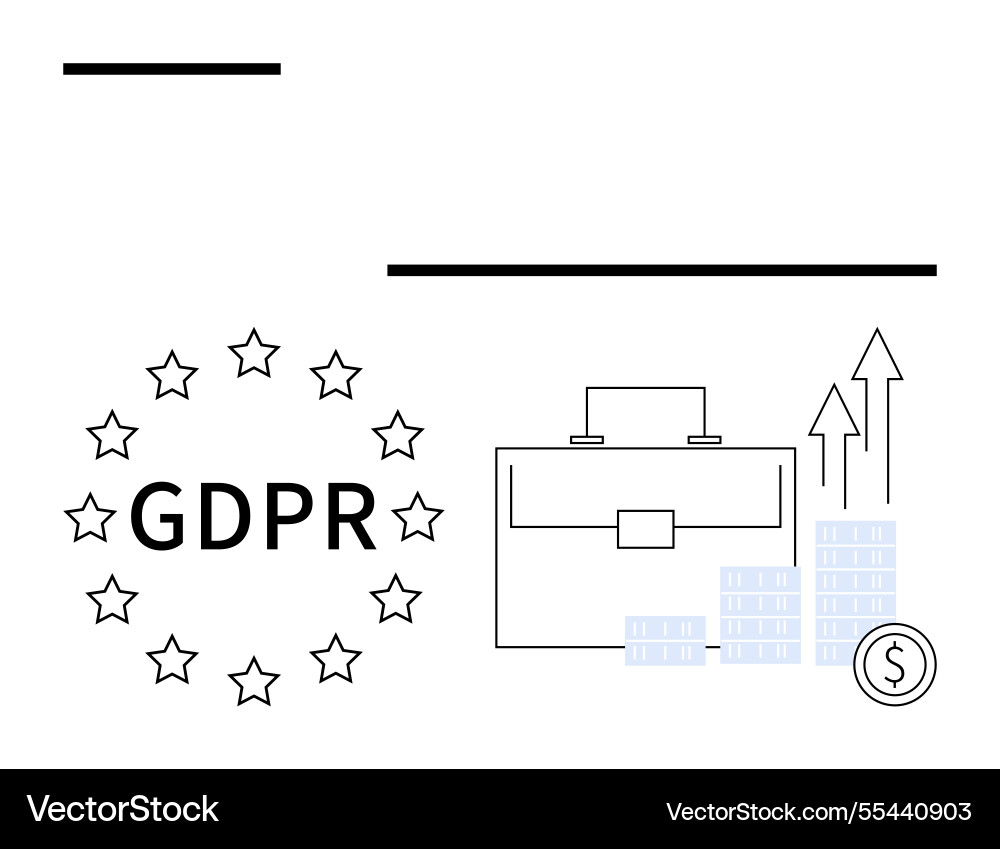 Gdpr compliance enhancing business growth Vector Image