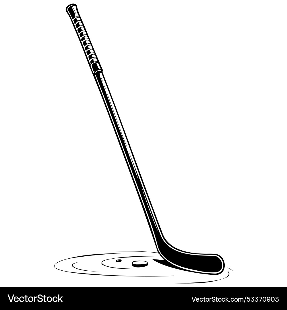 Hockey stick isolated hand drawn line Royalty Free Vector