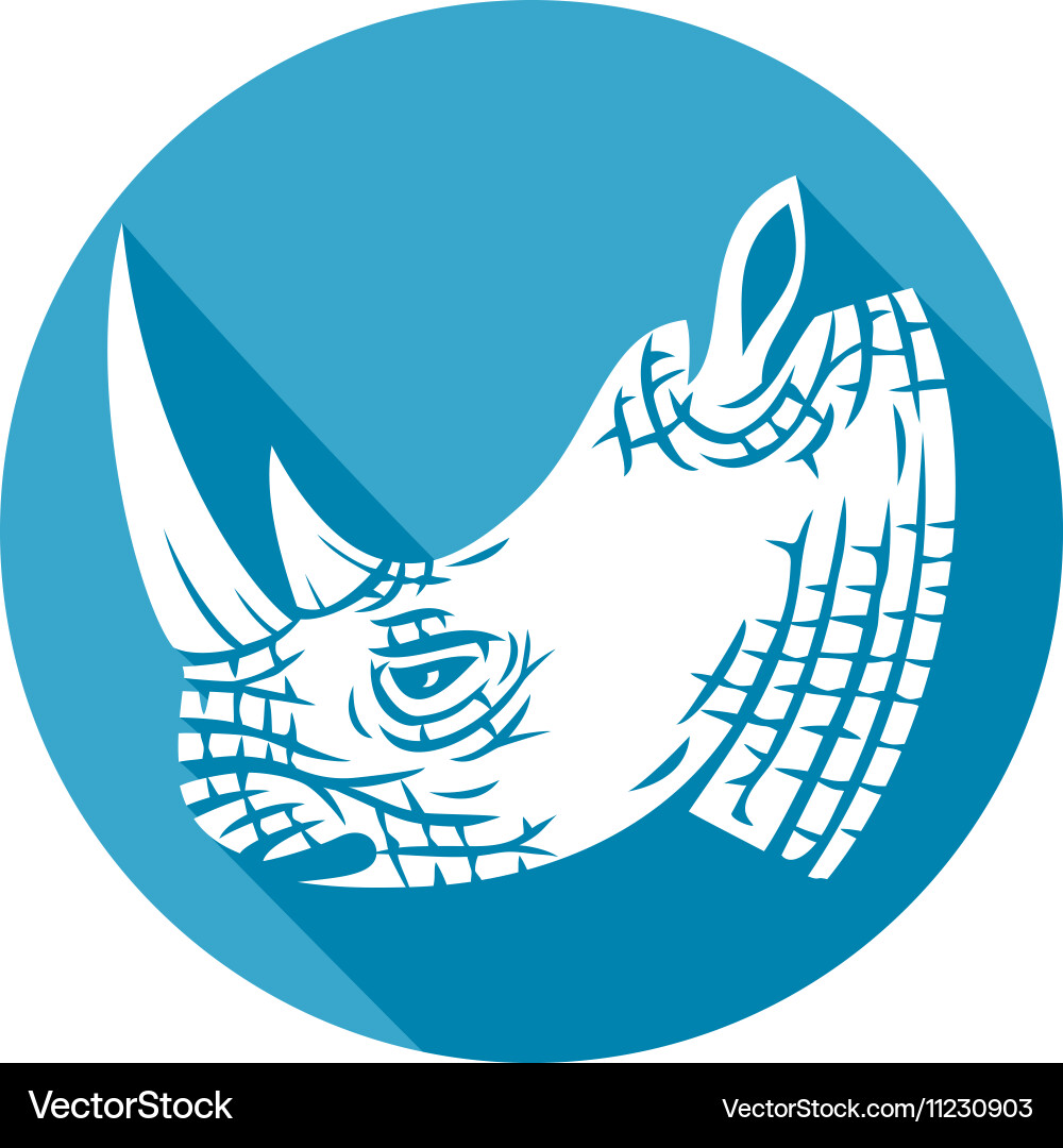 Rhino head icon Royalty Free Vector Image - VectorStock