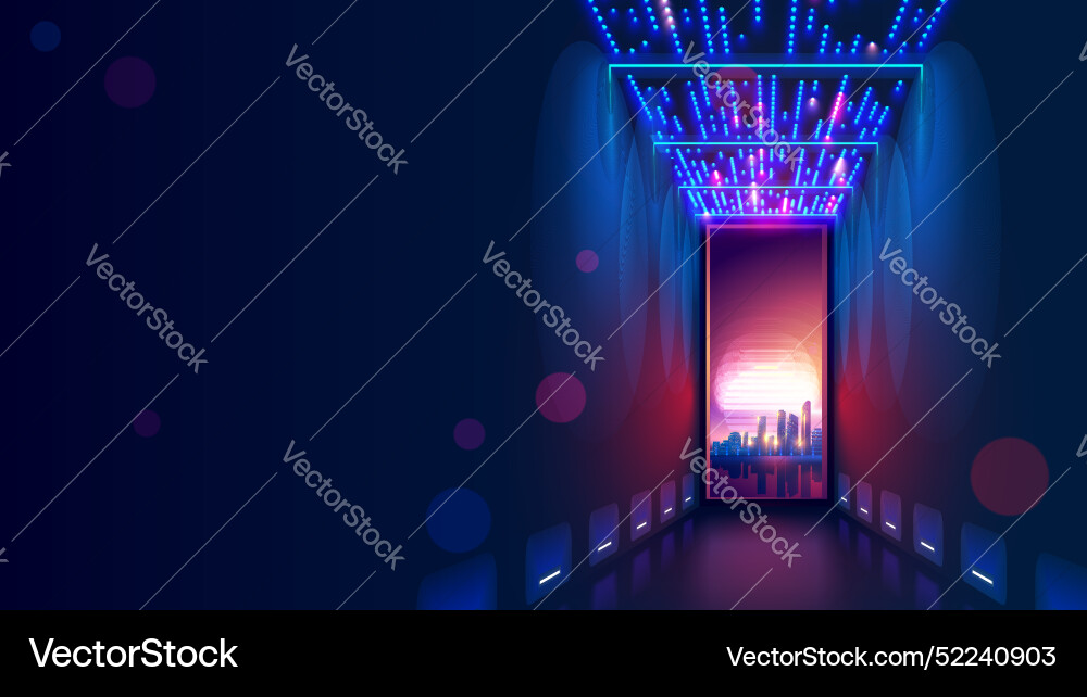 Science fiction door in parallel worlds Royalty Free Vector