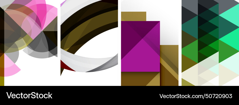 Sleek geometric abstract backgrounds composed Vector Image