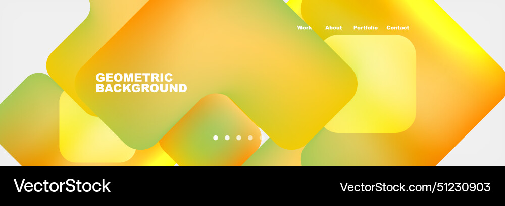 Square internet web page design template Vector Image