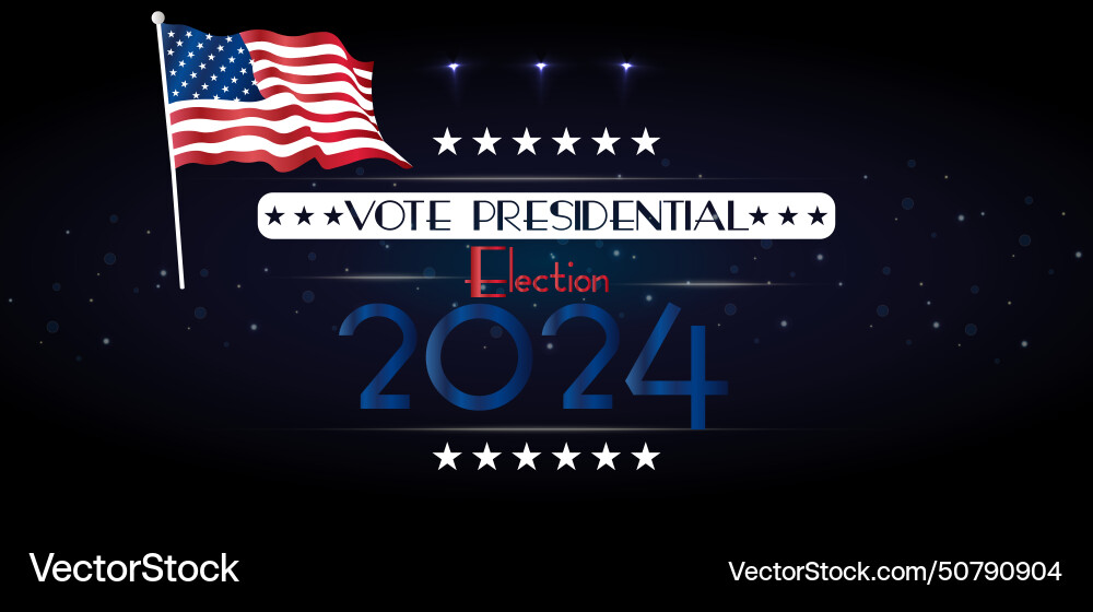 Begins the 2024 presidential election Royalty Free Vector