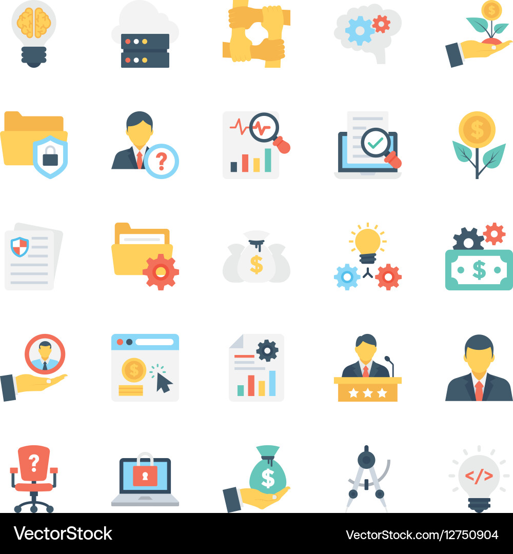 Business icons 10 Royalty Free Vector Image - VectorStock