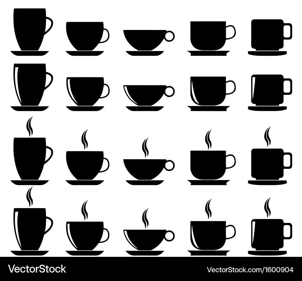 Coffee cups Royalty Free Vector Image - VectorStock