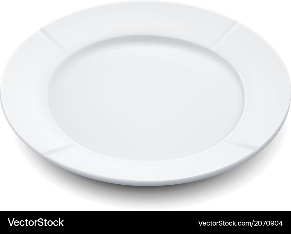 Empty plate Royalty Free Vector Image - VectorStock