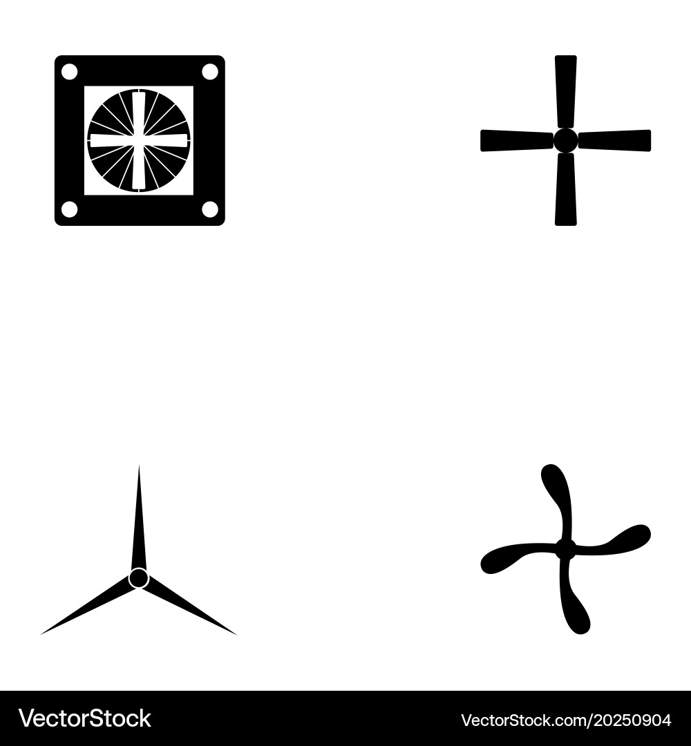 Fan icon set Royalty Free Vector Image - VectorStock