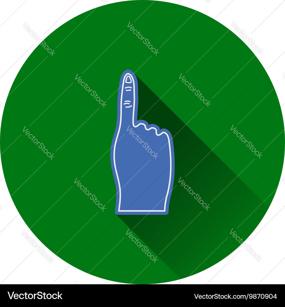 Fans foam finger icon Royalty Free Vector Image
