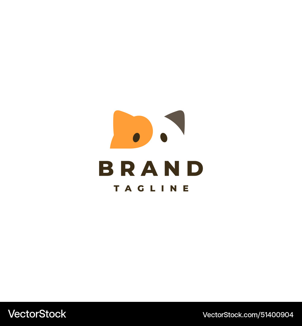 Fun peeking cat logo design Royalty Free Vector Image