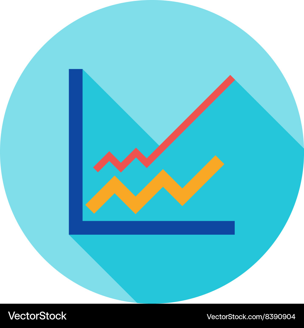Line graph Royalty Free Vector Image - VectorStock