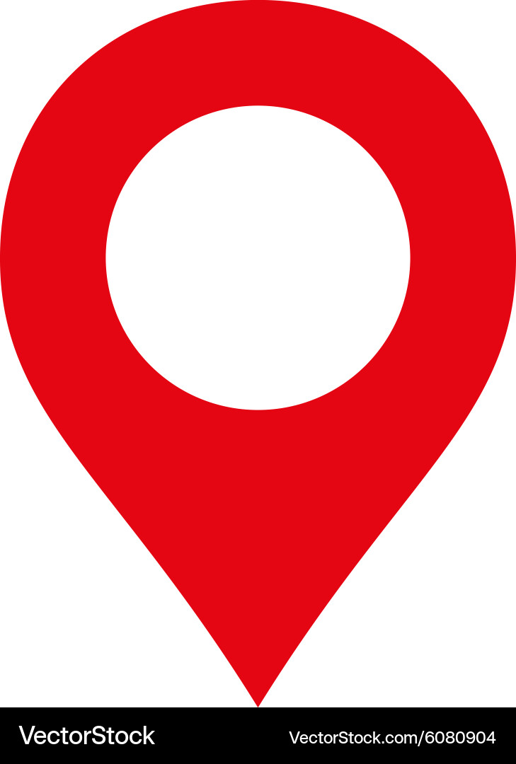 Map marker flat red color icon Royalty Free Vector Image