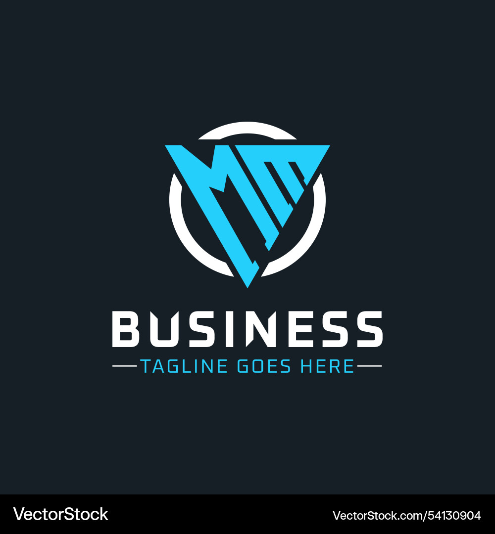 Mm monogram modern initials letter logo design Vector Image