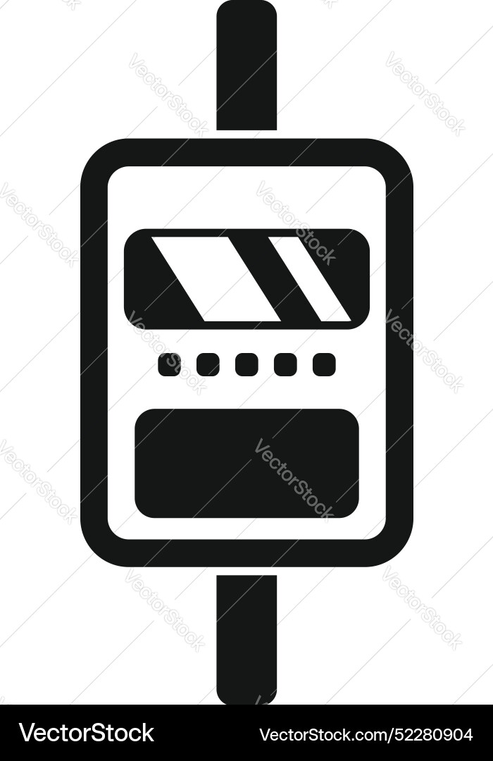 Parking meter showing time remaining icon Vector Image