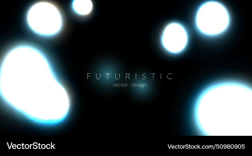Bright glowing neon spots of light abstract Vector Image